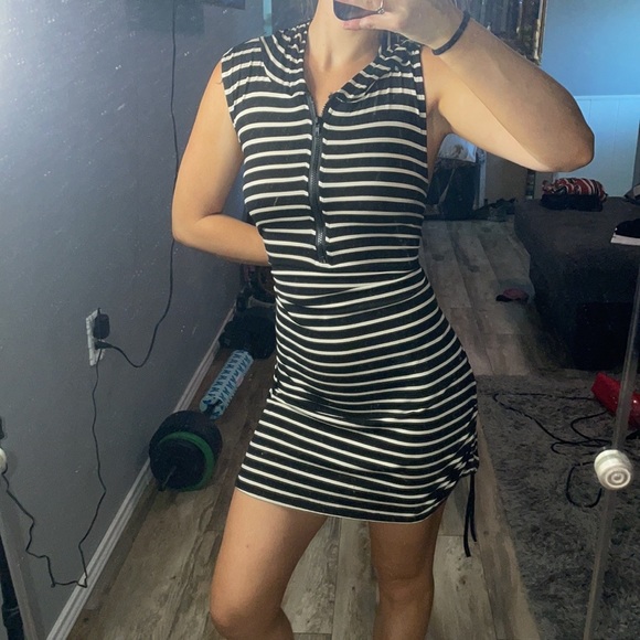 Dresses | Hooded Dress With Cinched Sides | Poshmark